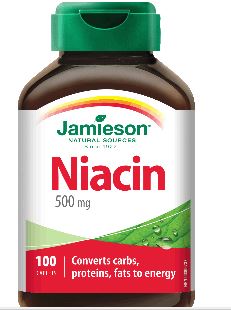 Niacin 500mg - 100 Capsules (JAMIESON BRAND) – Aaronson's Compounding ...